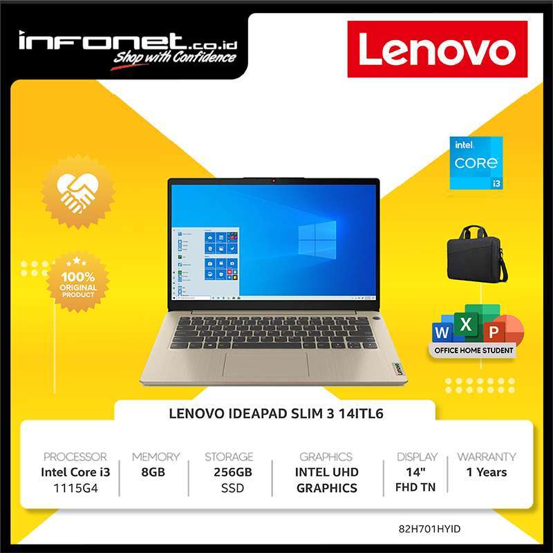 Jual Lenovo Ideapad Slim Itl I G Gb Gb W Ohs Di Seller Infonet Store