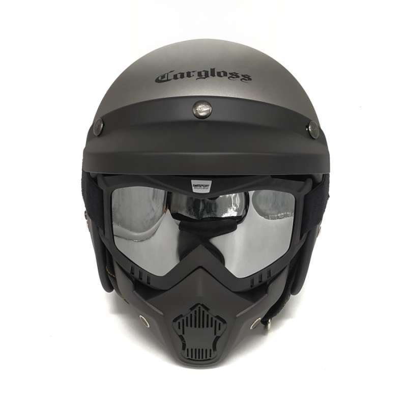 Promo HELM CARGLOSS RETRO ORIGINAL + GOGGLE MASK ( MR HELM ) Diskon 50% ...