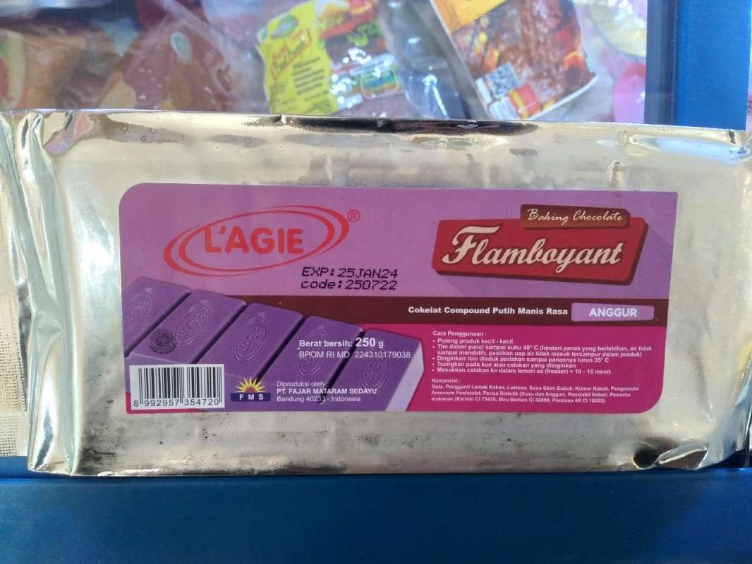 Jual Coklat Batang Lagie Baking Chocolate Flamboyant Rasa Anggur Coklat ...