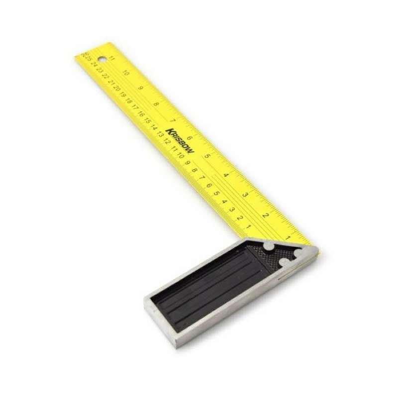 Jual Krisbow Penggaris Siku Besi 25 cm 30 Cm Alat Ukur Panjang - 30 cm ...