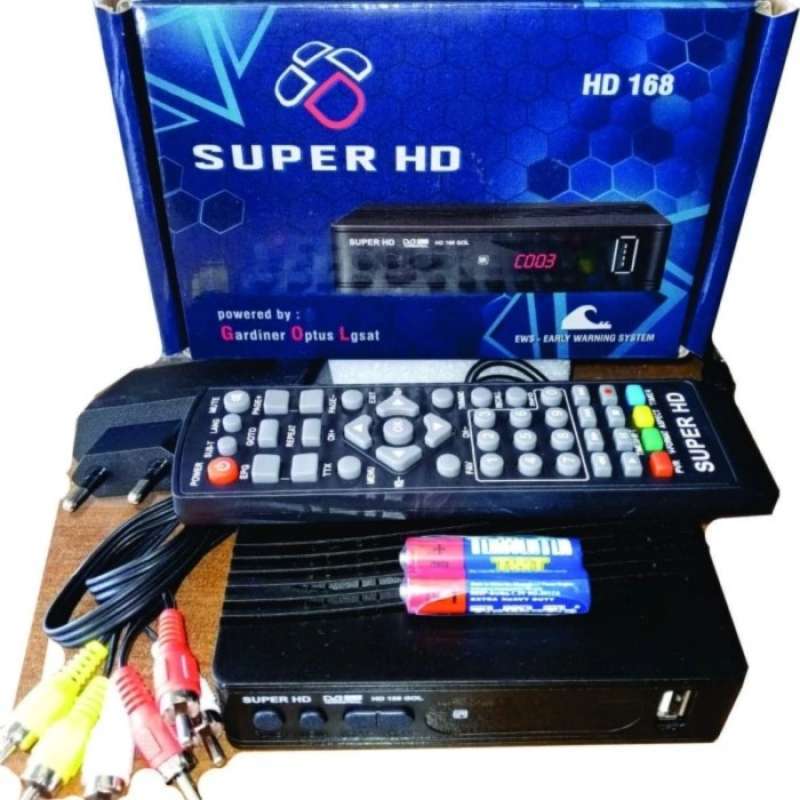 Jual Set Top Box Tv Digital Super HD 168 GOL/Super HD 168 Stb - Biru ...