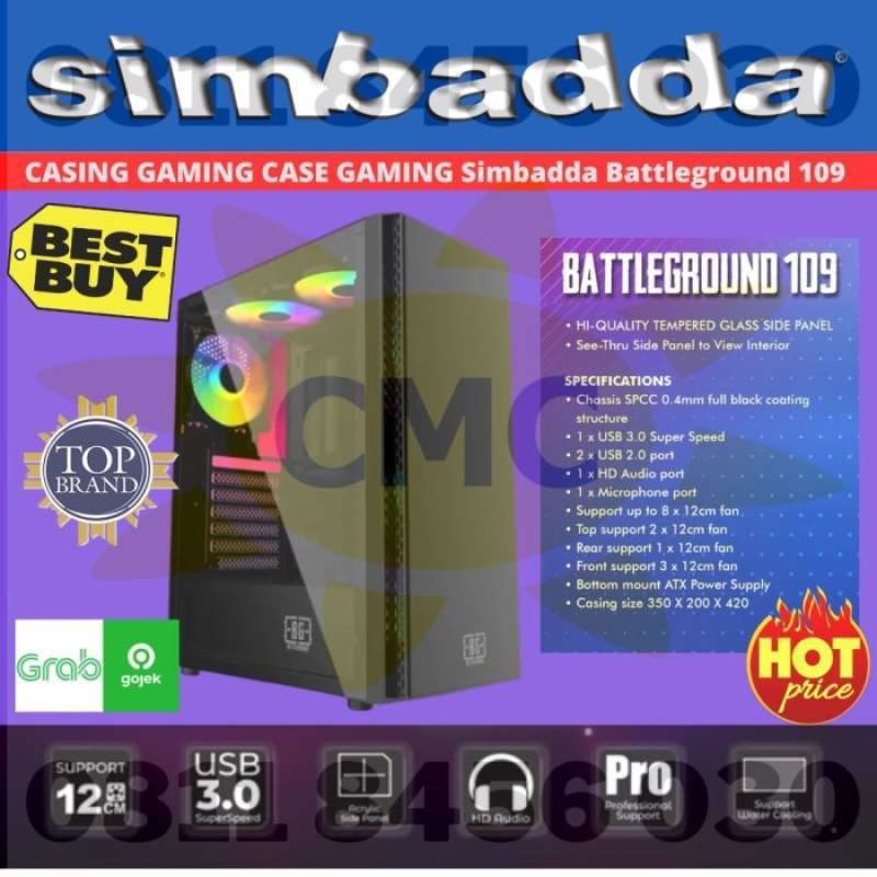 Jual CASING GAMING CASE GAMING Simbadda Battleground 109 di Seller NEW ...