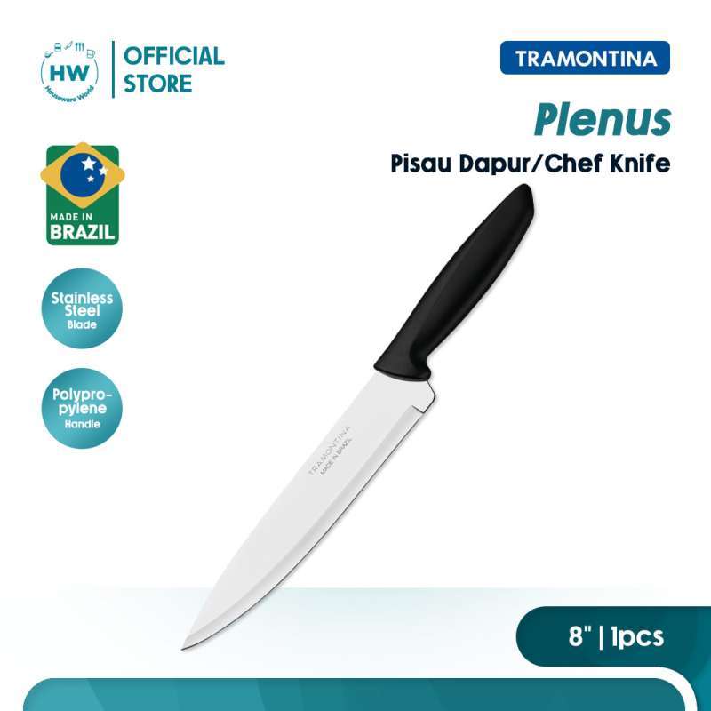 Promo Tramontina 8 Inch Pisau Koki/Chefs Knife Plenus Hitam - 1pcs ...