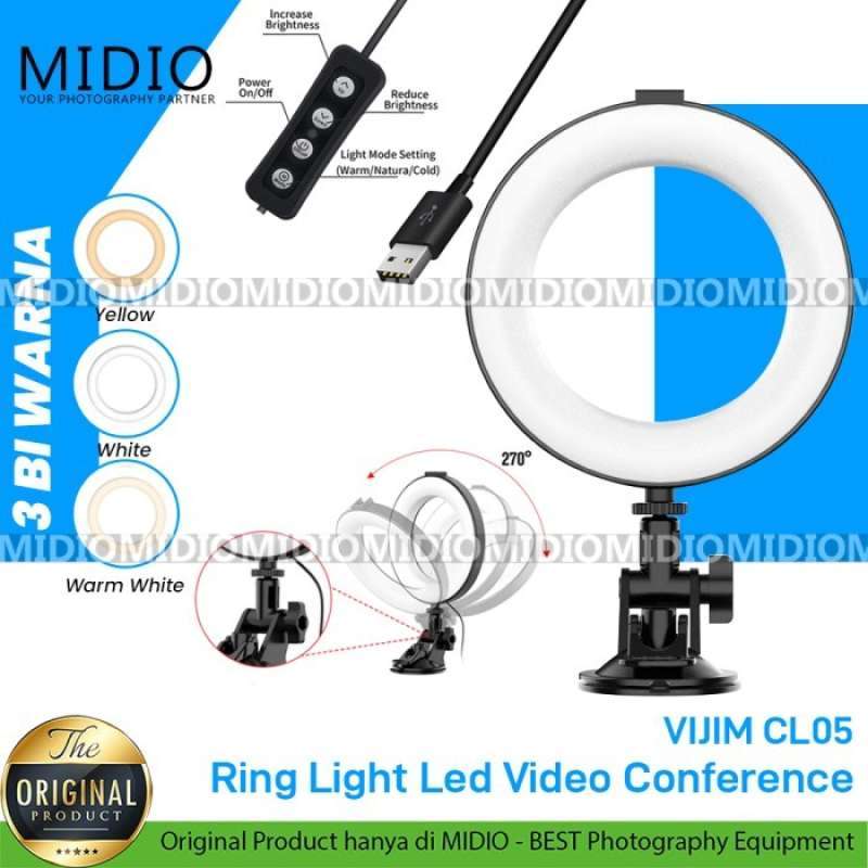 Promo Ulanzi Vijim CL05 Mini Ringlight Led Section Cup Video Conference Diskon 48% di Seller ...