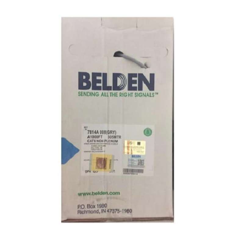 Jual Kabel Utp Belden Cat6 Non Plenum 7814a 008 (gry) Harga Per Meter ...