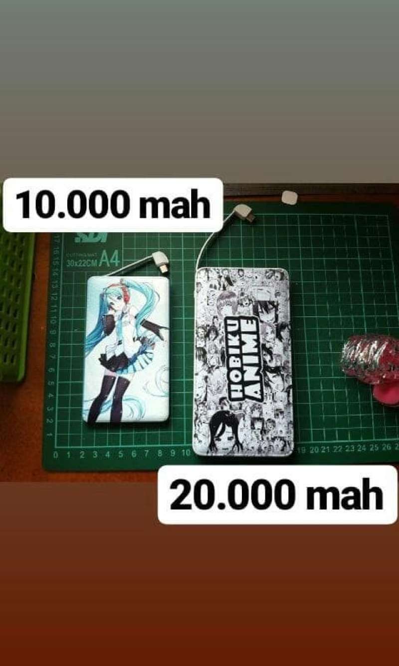 Promo CUSTOM POWER BANK 20000 mAh | HOBIKU ANIME | BISA FOTO APA AJA ...