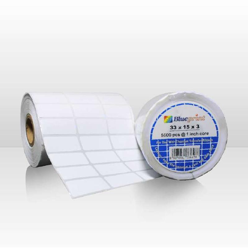 Jual Blueprint Core 1 Barcode 3 Line Semi Coated Sticker Label [33x15 ...