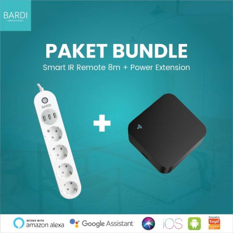 Jual BARDI BEDROOM BUNDLE smart ir remote + smart power strip extension ...