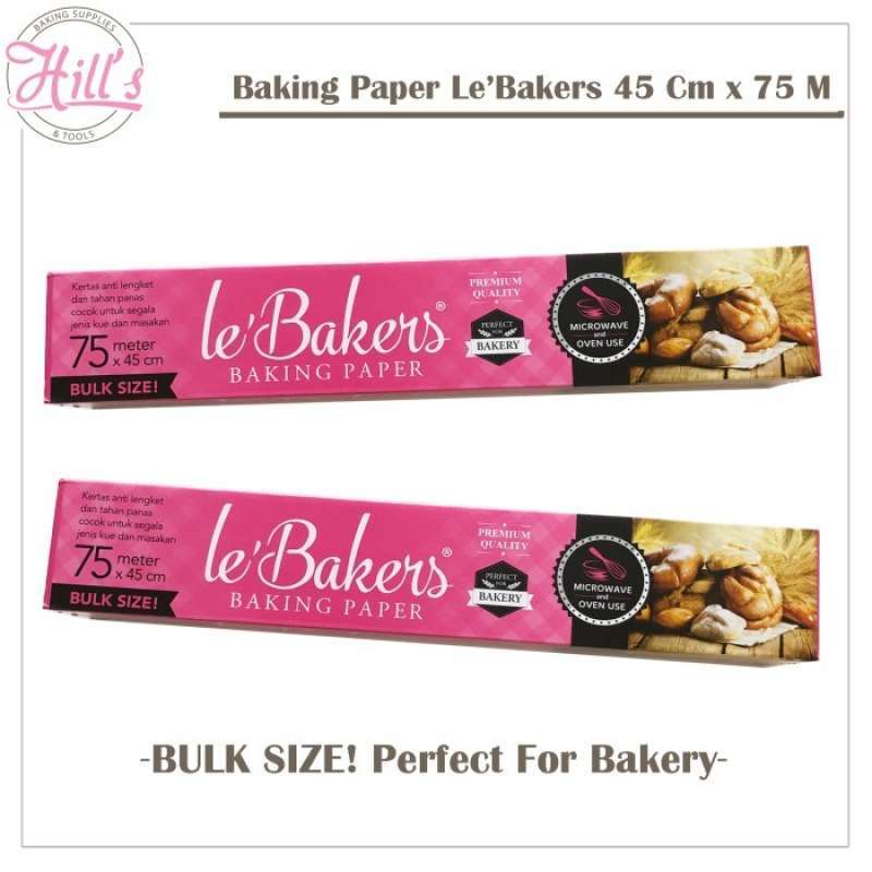 Promo LE BAKERS BAKING PAPER 45CM X 75M BULK / KERTAS ROTI ANTI ...