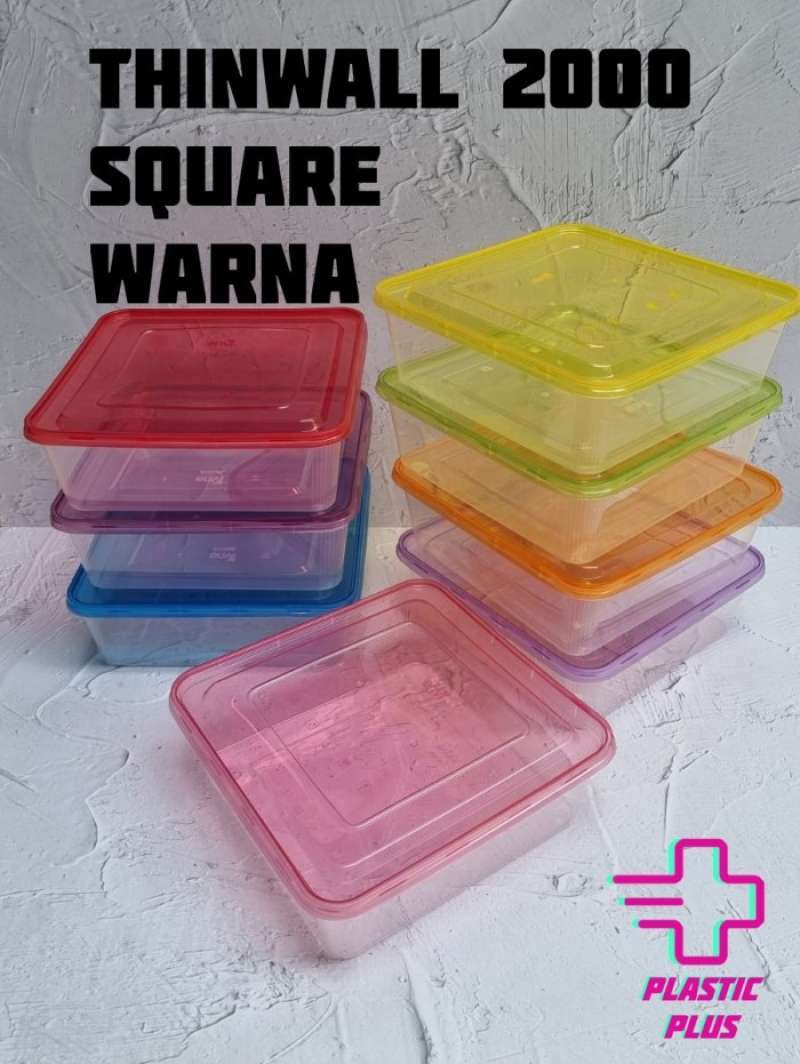 Jual Thinwall 2000 Ml Warna/Box Kotak Plastik Warna/Thinwall 2000Ml ...