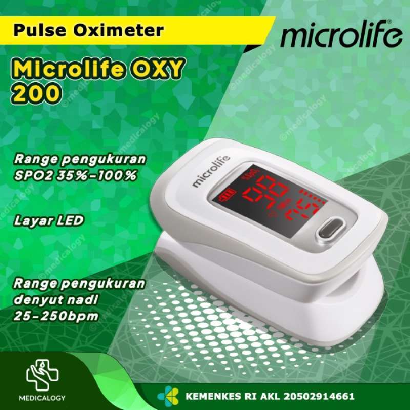 Jual Pulse Oximeter Microlife OXY 200 Original ada izin Kemenkes di Seller Anes Medika Center ...