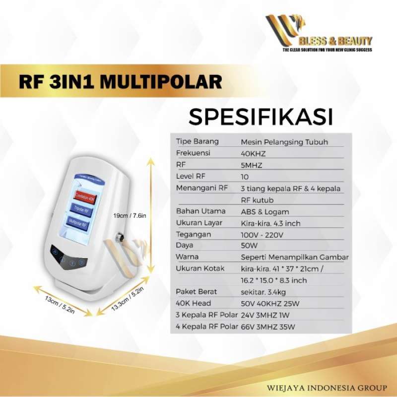 Jual Alat Rf Radio Frekuensi Multipolar Pelangsing Tubuh Pembakar Lemak ...