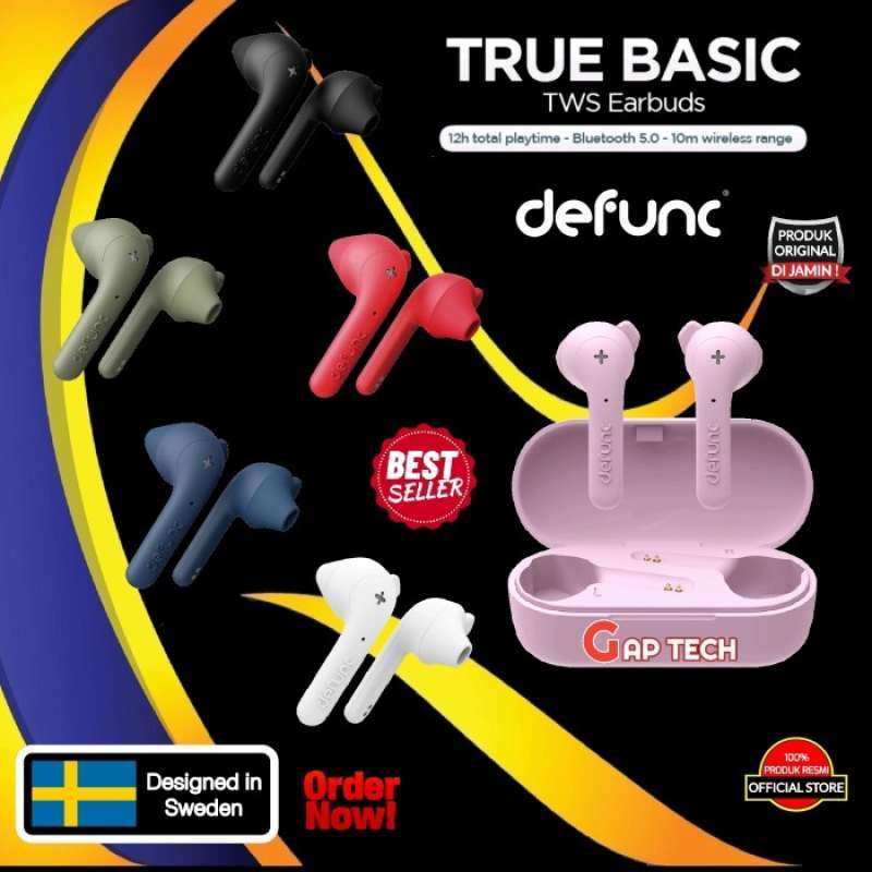 Promo Defunc True Basic True Wireless Earbuds / Tws From Sweden Original Diskon 33% di Seller ...