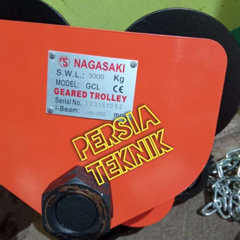 Jual Geared Trolley Nagasaki 3 Ton Plain Troli / Gear Trolley Di Seller ...