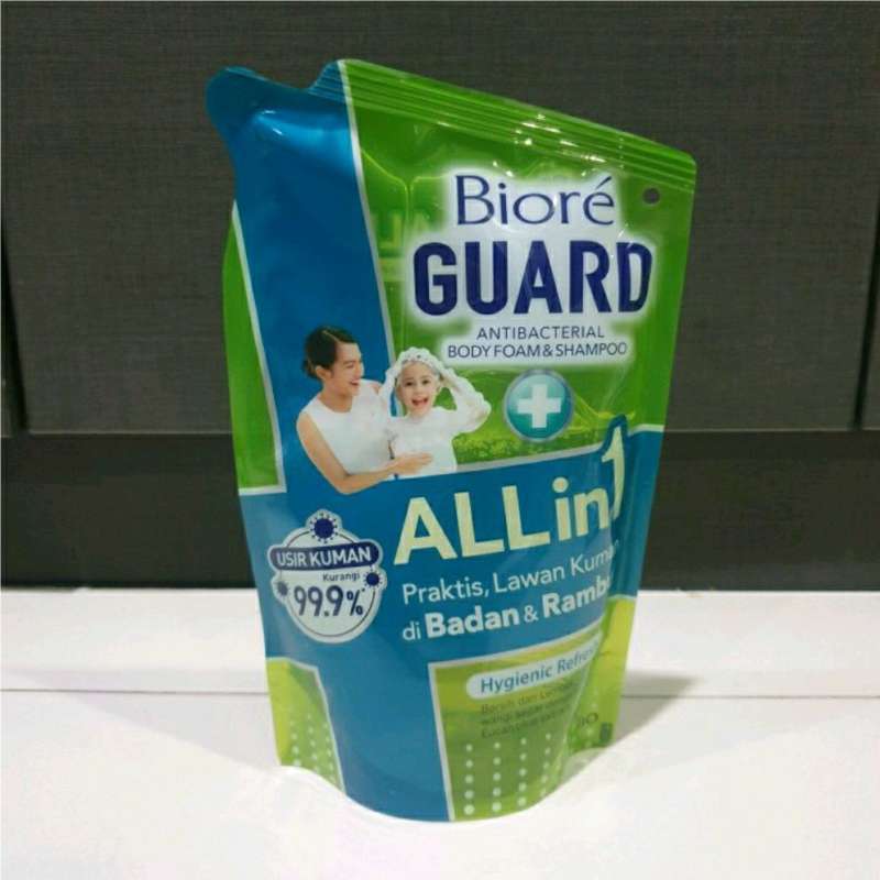 Jual Biore Guard Antibacterial Body Foam & Shampoo All in1 400 Ml di ...