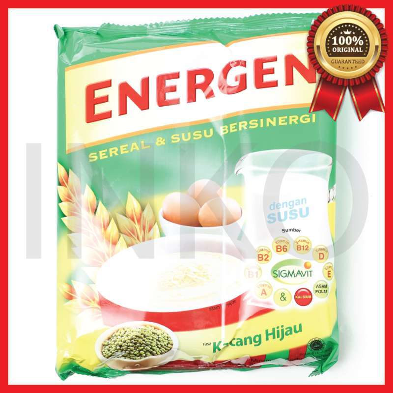 Jual Energen Sereal Susu Bersinergi Sigmafit - Kacang Hijau [Bag 20 x ...