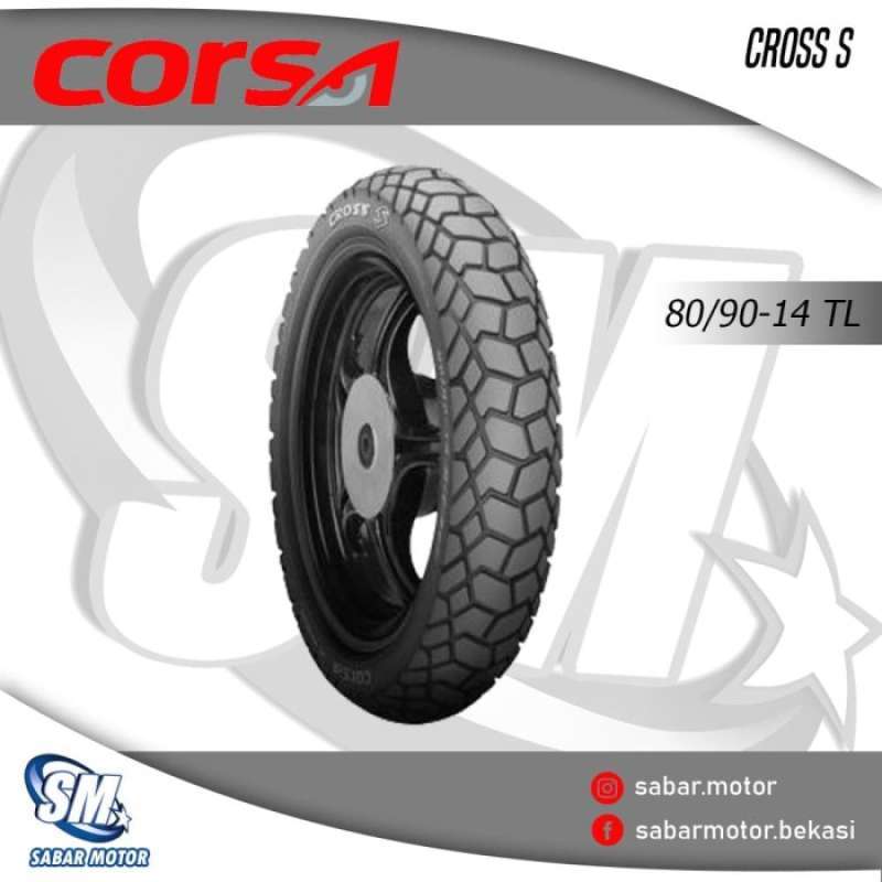 Promo ban tubeless corsa platinum cross s 80/90-14 ban motor dual ...