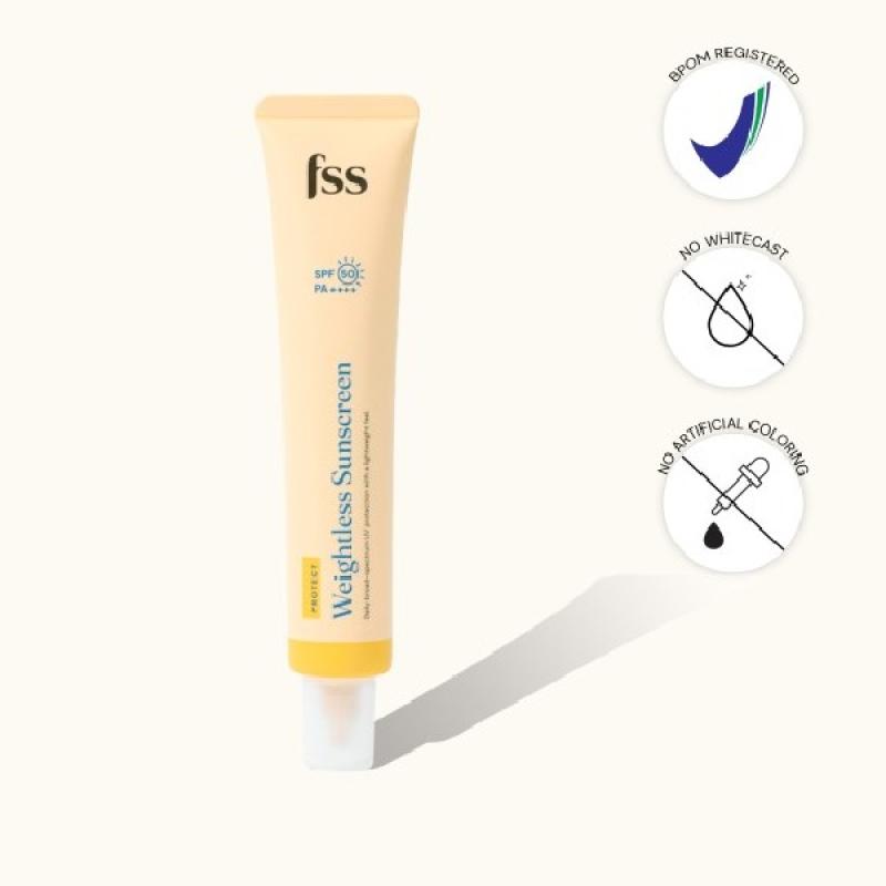 Jual FSS Weightless Sunscreen SPF 50 PA ++++ di Seller Million Beauty ...