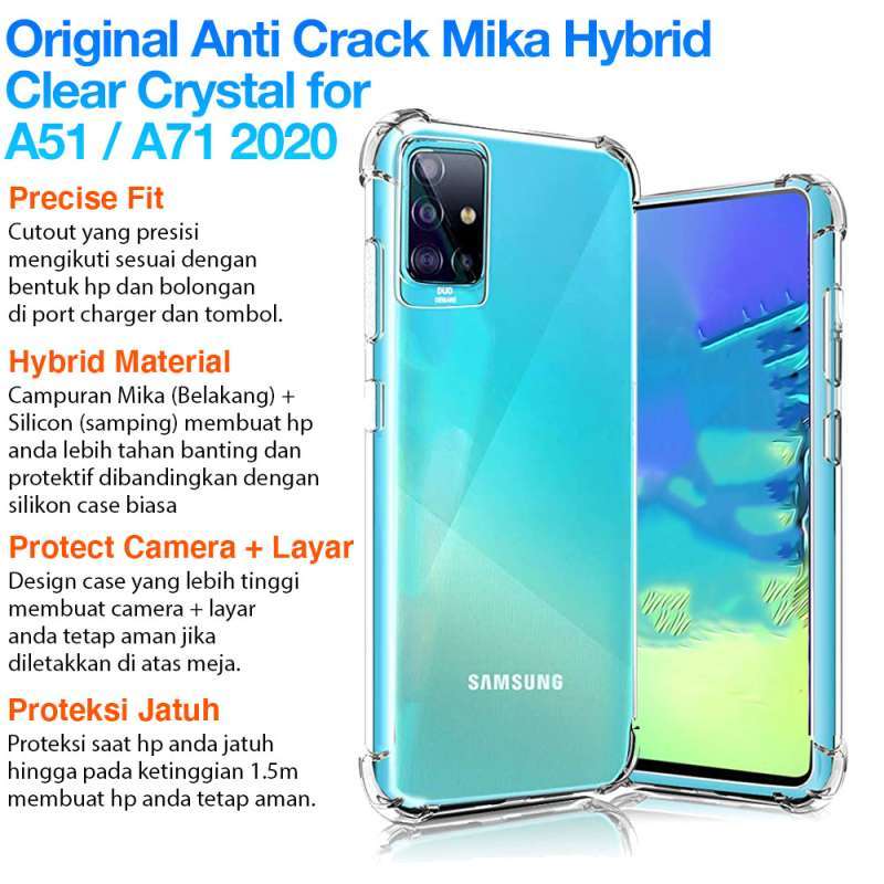 Jual [hybrid Mika Keras + Silikon] Original Anti Crack Clear Case Samsung Galaxy A51 / A71 2020 ...