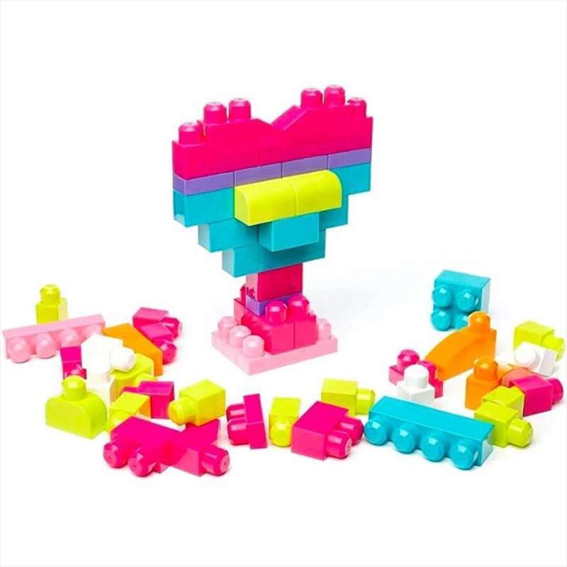 Jual Mega Bloks First Builders Dch54 Big Building Bag 60 Pcs Pink Di ...