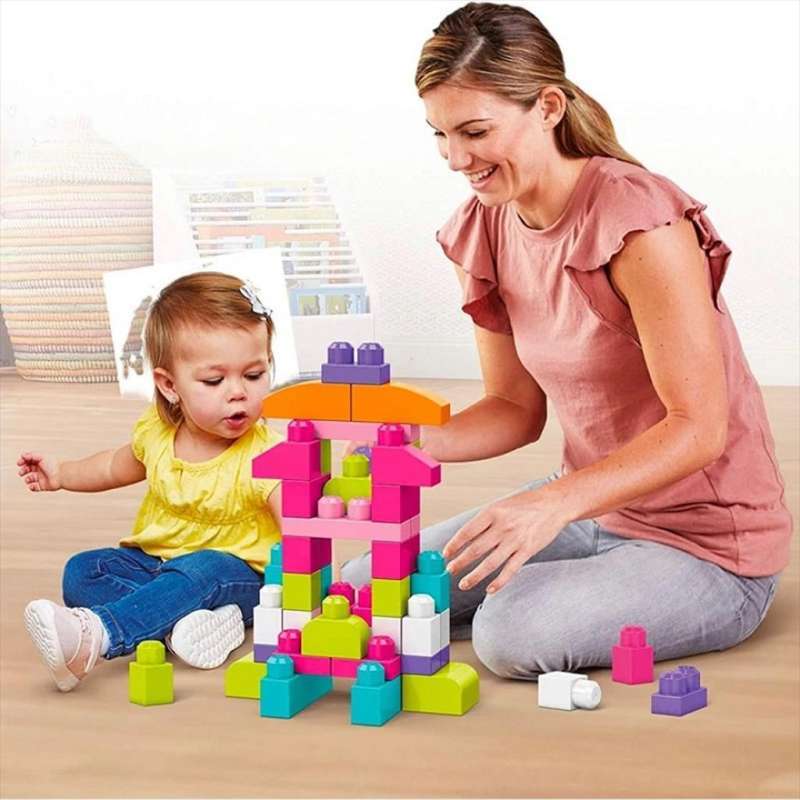 Jual Mega Bloks First Builders Dch54 Big Building Bag 60 Pcs Pink Di ...