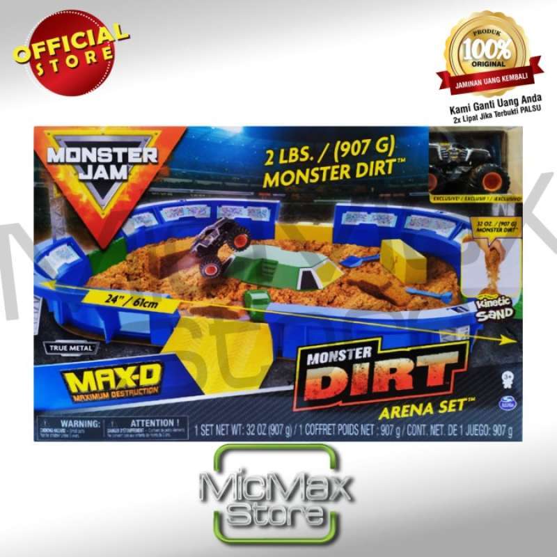 Promo Monster Jam Monster Dirt Set Arena Max-D Kinetic Sand Diskon 23% ...