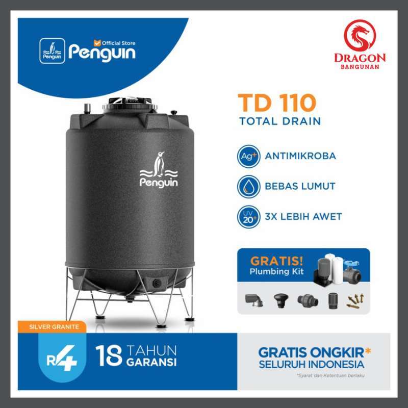 Jual Tangki Air Penguin Td 110 / Toren Air Penguin 1050 Liter Total ...
