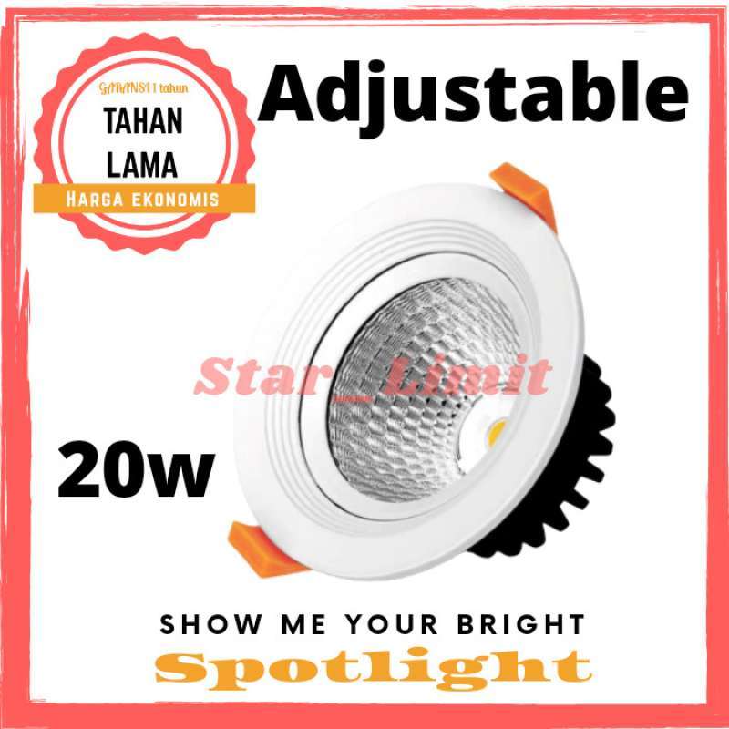 Jual LAMPU SOROT COB SPOT LIGHT DOWNLIGHT LED SPOTLIGHT 20W 20 W ...