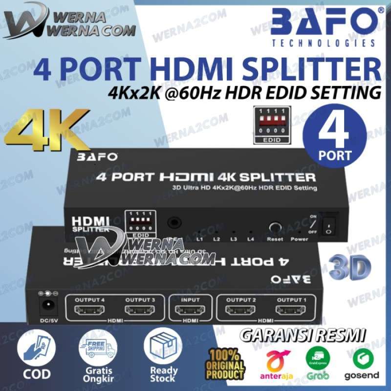 Jual Bafo Hdmi Splitter 4 Port Support 4K Original di Seller PISCES ...