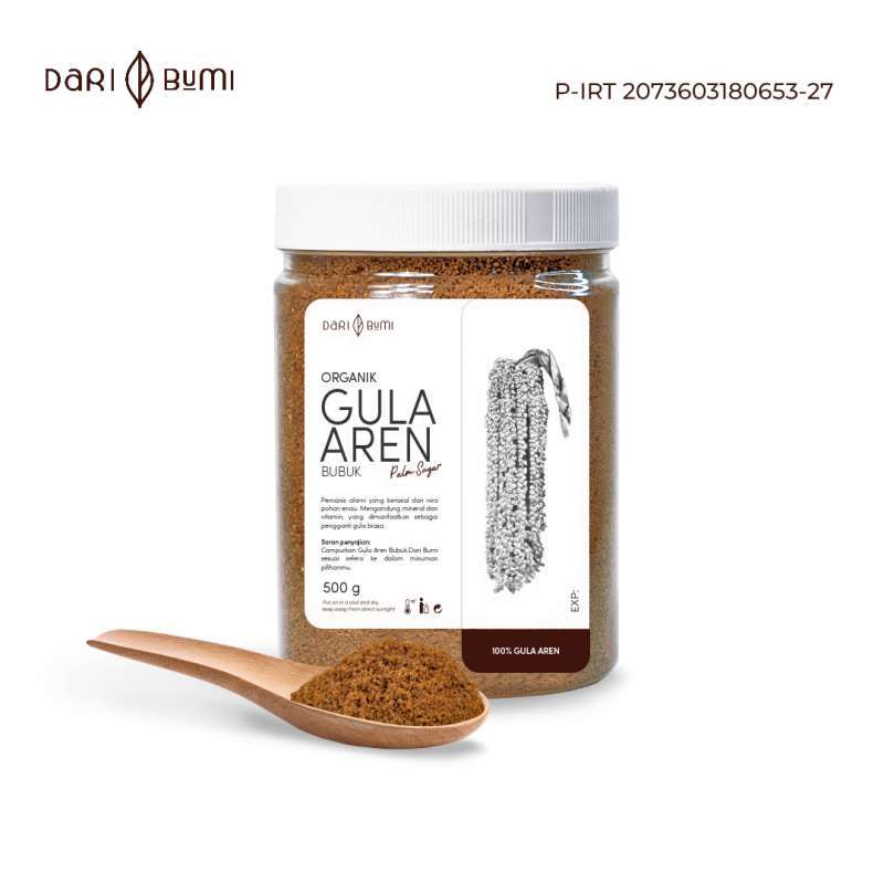 Promo Gula Aren Bubuk Organik 500 gr Dari Bumi Diskon 41% di Seller ...