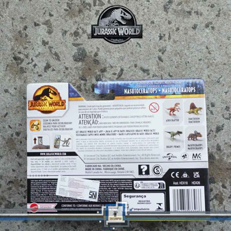 Jual Jurassic World Ferocious Pack Nasutoceratops Dinosaurs With Ar ...