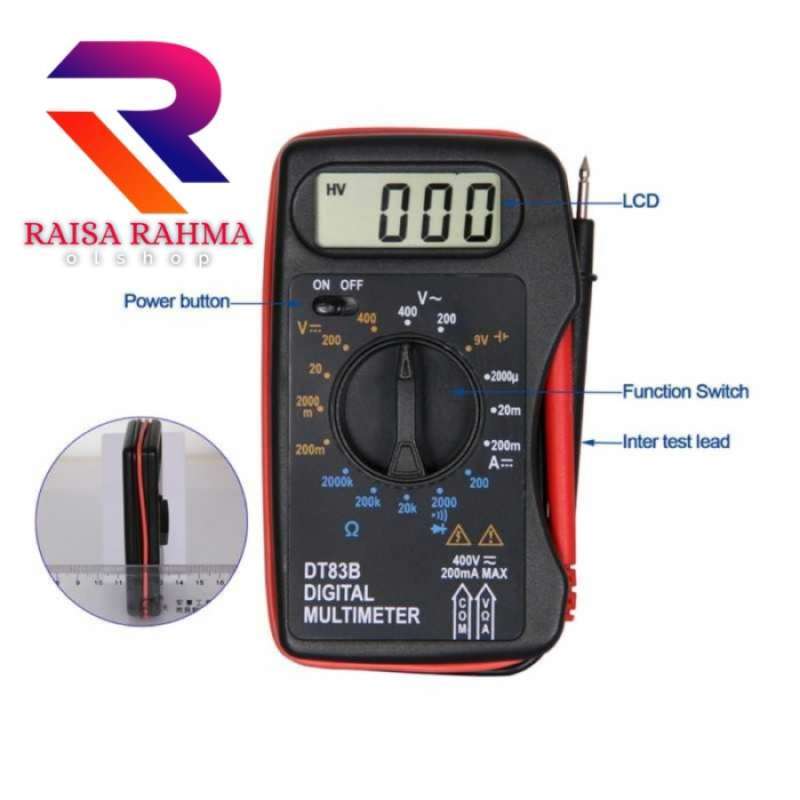 Promo Pocket Size Digital Multimeter Multi Tester Alat Ukur Tegangan Ac ...