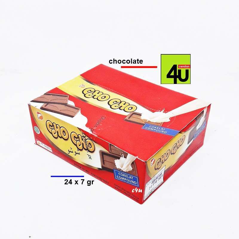 Jual CHO CHO Mini Chocolate Bar [7 g/1 kotak/24 pcs] di Seller ...