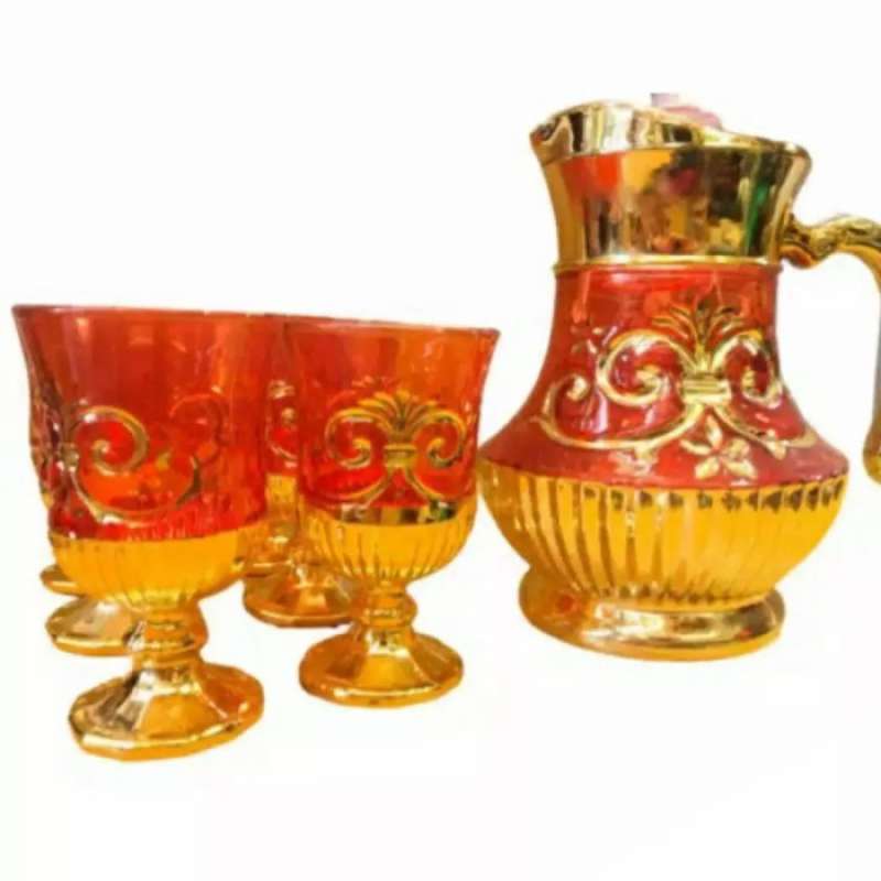 Jual Teko Shinil/pitcher Set/eskan Set 1 Teko 6 Glass Di Seller ...