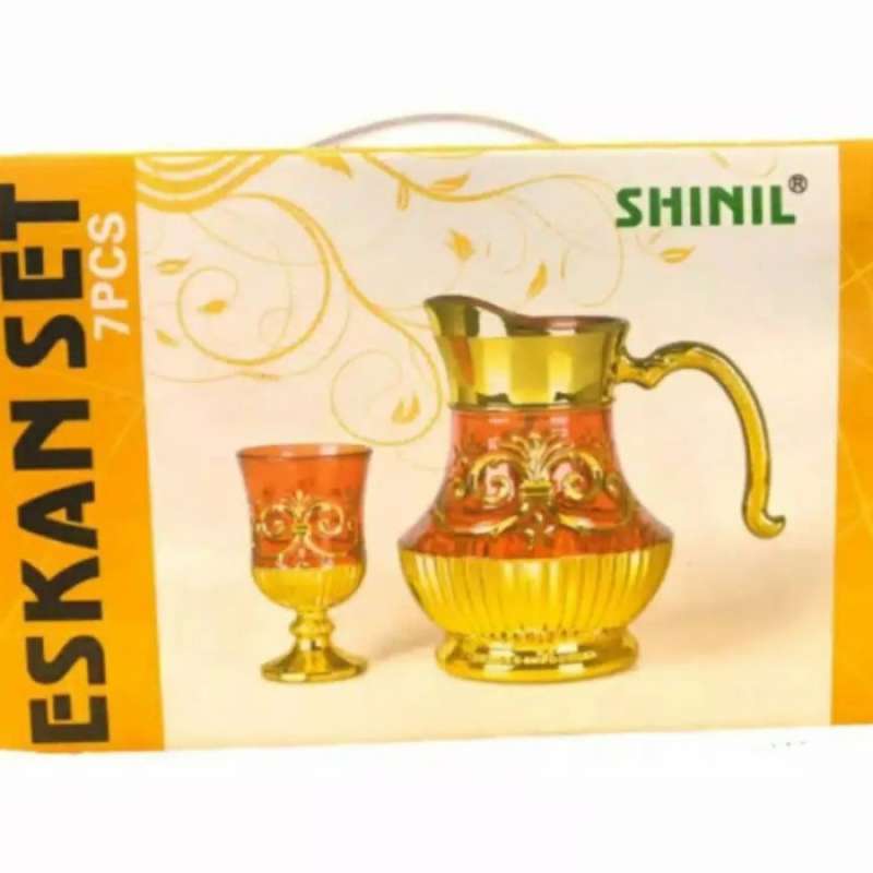 Jual Teko Shinil/pitcher Set/eskan Set 1 Teko 6 Glass Di Seller ...