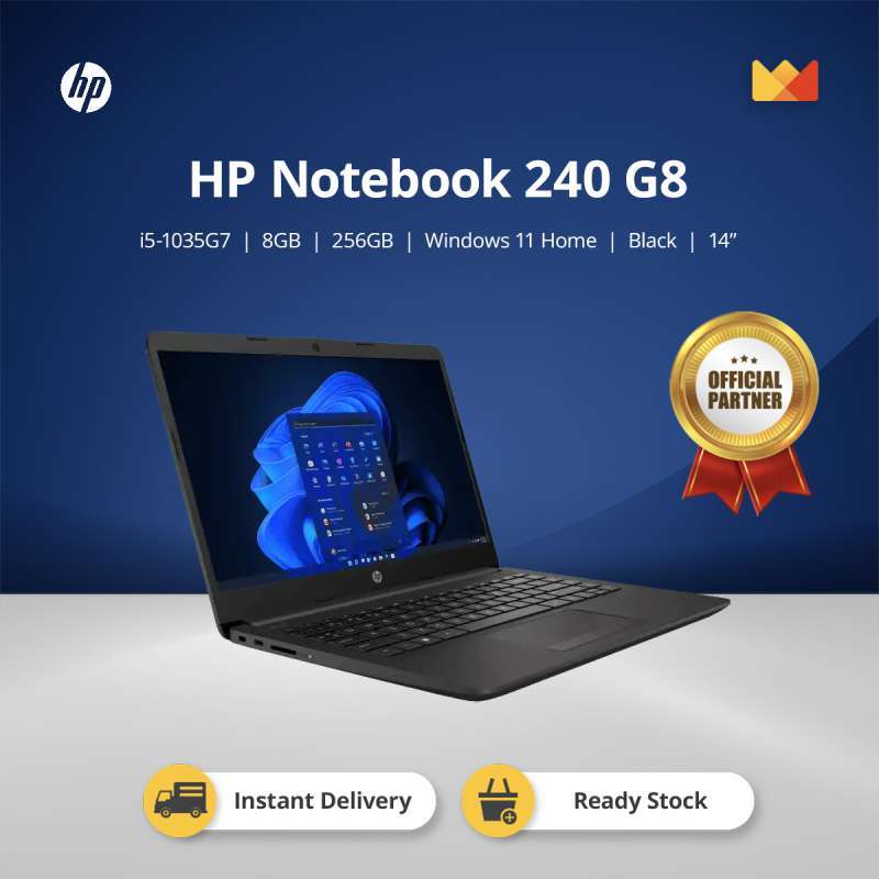 Jual LAPTOP HP 240 G8 365K6PA (i5-1035G7/8GB/256GB/Win11Home/14 ...