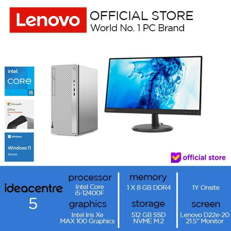 Promo Lenovo IdeaCentre 5 14IAB7 3WID 6FID || Core i5-12400F 8GB 512GB ...