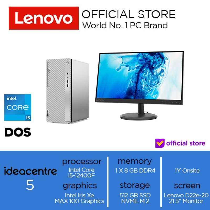 Promo Lenovo IdeaCentre 5 14IAB7 3WID 6FID || Core i5-12400F 8GB 512GB ...