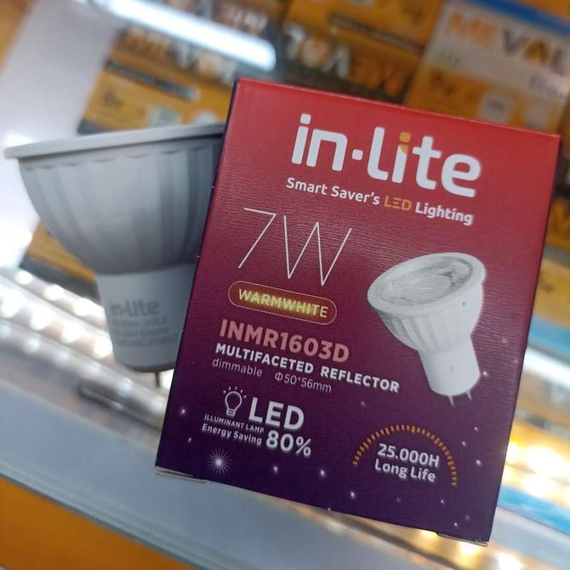 Jual Lampu Inlite Led 7w Mr16 Halogen Dimmable Led Dimmer Inlite 7 Watt ...