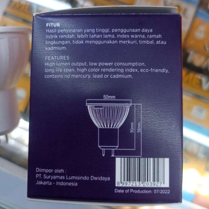 Jual Lampu Inlite Led 7w Mr16 Halogen Dimmable Led Dimmer Inlite 7 Watt ...