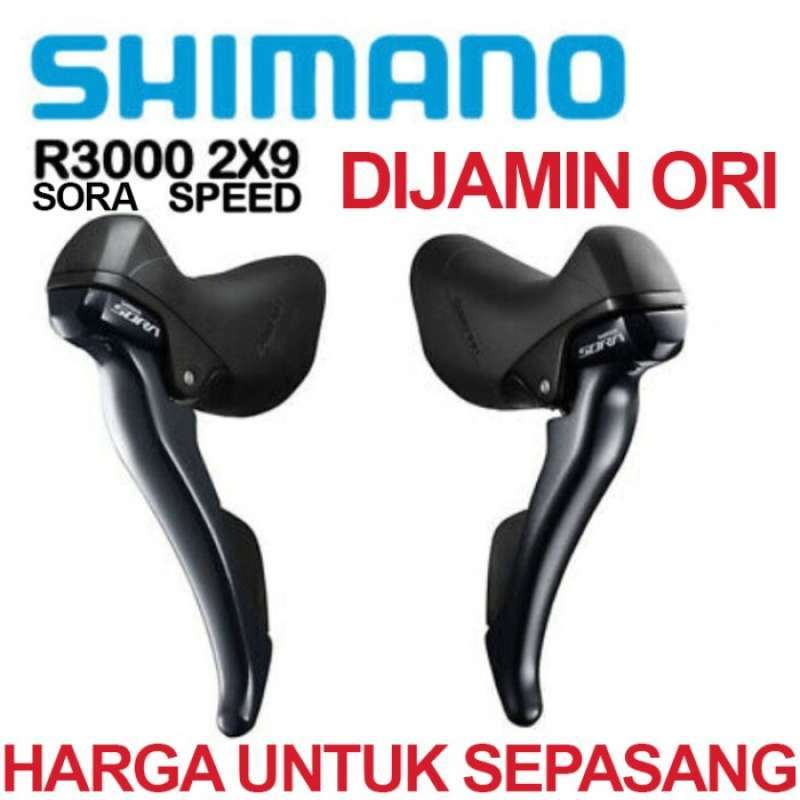 Promo brifter SHIMANO sora R3000 3000 kiri kanan 2 x 9 speed brake ...