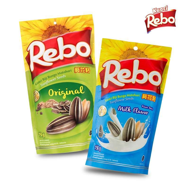 Jual REBO Rasa Original Kuaci [150 g] + REBO Rasa Milk Kuaci [150 g ...