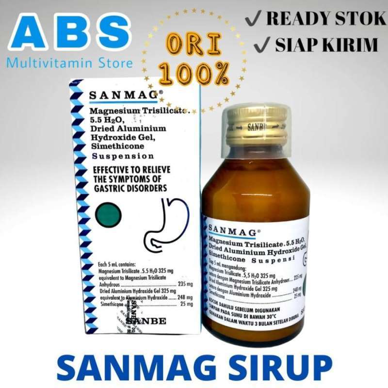 Jual Sanmag Syrup 120ml suspensi sirup 120 ml di Seller Apotek Berkah ...