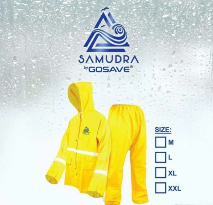 Promo Raincoat Samudra Gosave 3 size l,xl,xxl jas hujan kuning ...