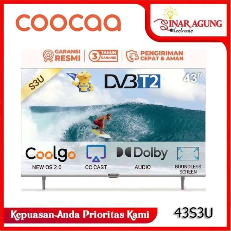 Jual Coocaa Led Smart Tv Digital 43inc 43s3u 43-s3u Garansi Resmi Di ...