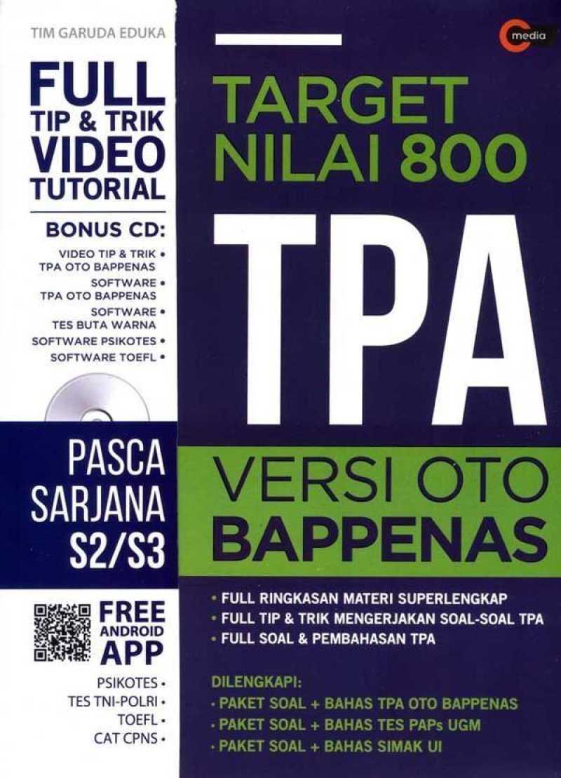 Jual Buku Target Nilai 800 Tpa Versi Oto Bappenas-full Video -pasca S2 Di Seller Kedai1001buku ...