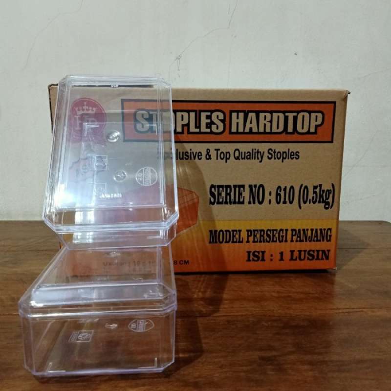 Promo Toples Kue Kering Plastik Hardtop 610/Persegi Panjang - 500 Gr ...