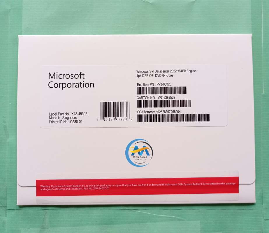 Jual Microsoft Windows Server 2022 Datacenter 64 Core Fullpack Original Lifetime Di Seller