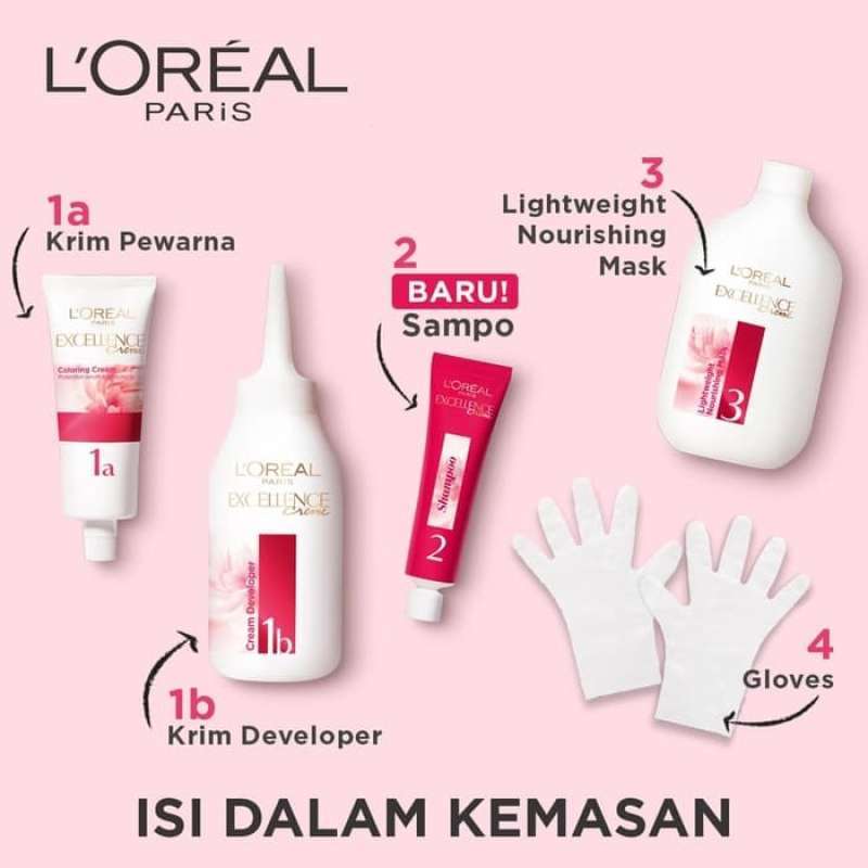 Jual L'oreal Paris Excellence Creme Hair Color - Cat Pewarna Rambut - 4 ...