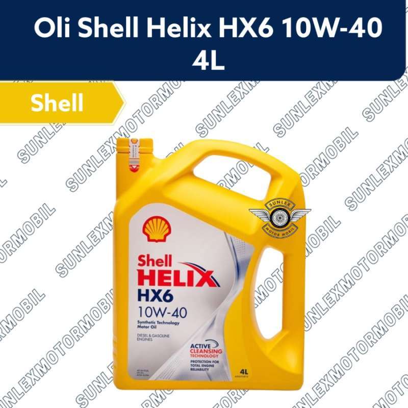 Promo OLI MESIN MOBIL SHELL HELIX HX6 10W-40 4L 4LITER API SN/CF Diskon ...